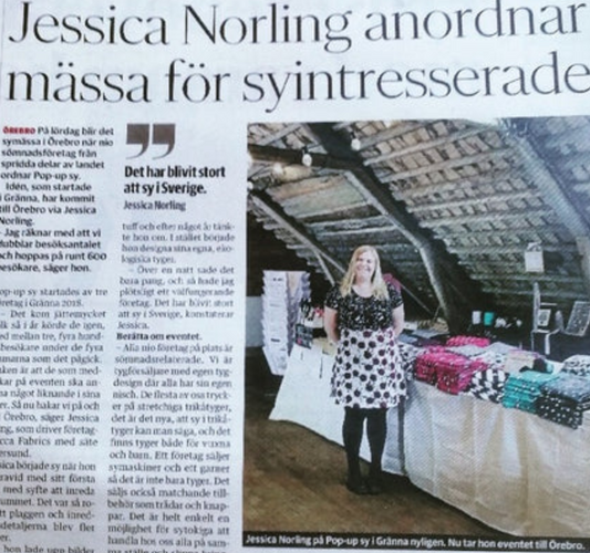 Jessica Norling om starten av företaget och Pop-up Sy Örebro! – ZicCa ...